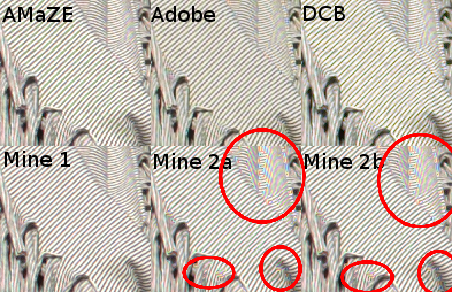 Diagonal interpolation correction artifacts with AMaZE Demosaicing ...