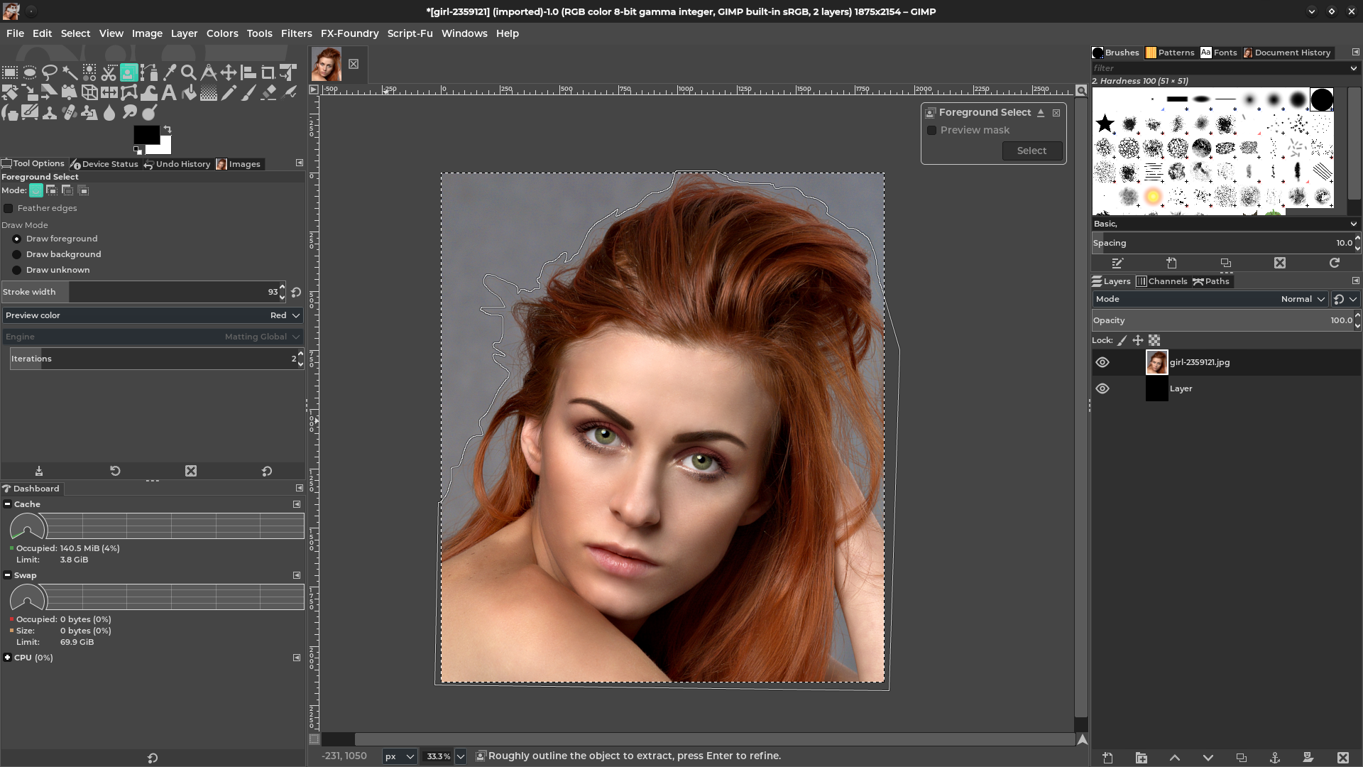 Need Help Using Foreground Select Tool GIMP Discuss pixls us
